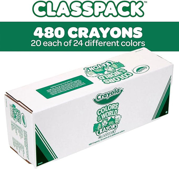 Crayola® Colors of The World Crayons Classpack (480 Crayons) – PaperWorm