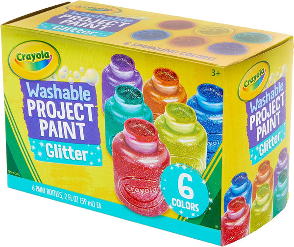 Crayola® Washable Kid Glitter Paint (6 ct) – PaperWorm
