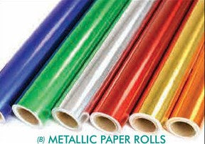 CI™ Foil Coated Metallic Paper Rolls 6pcs – PaperWorm