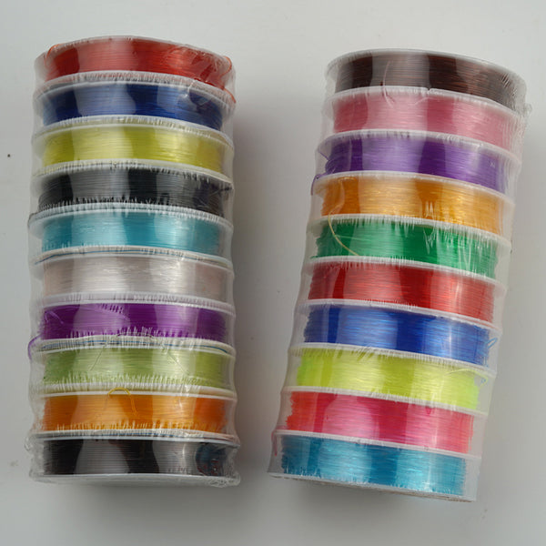 Beading Colored Elastic Stretch Cord (10 rolls) – PaperWorm