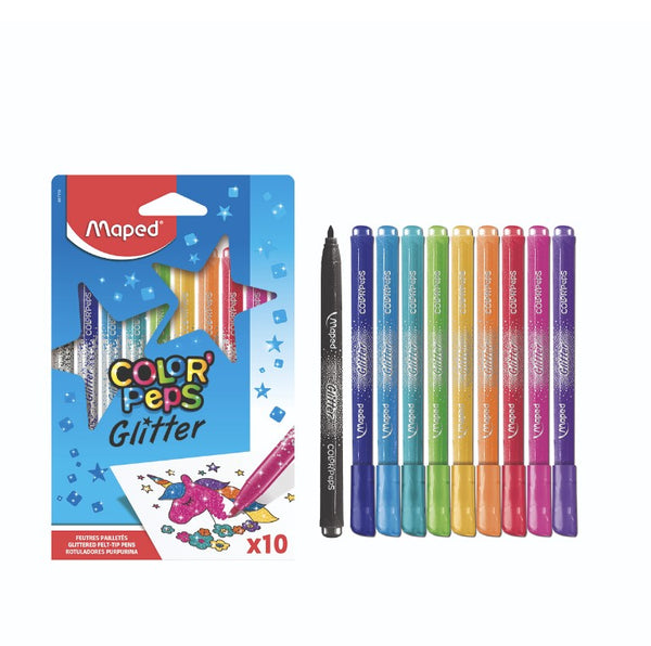 Maped® Color Peps Glitter Markers (10 ct) – PaperWorm