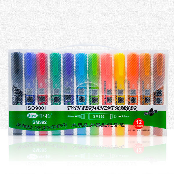 Sipa Twin Head Permanent Markers 12C – PaperWorm