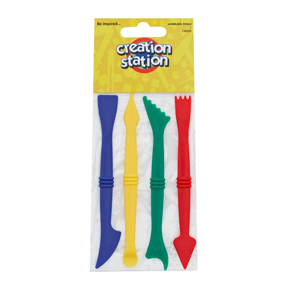 Plastic Clay Modeling Tools (4 pc) – PaperWorm