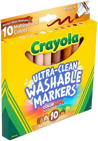 Crayola® Washable Multicultural Markers (10 ct) – PaperWorm